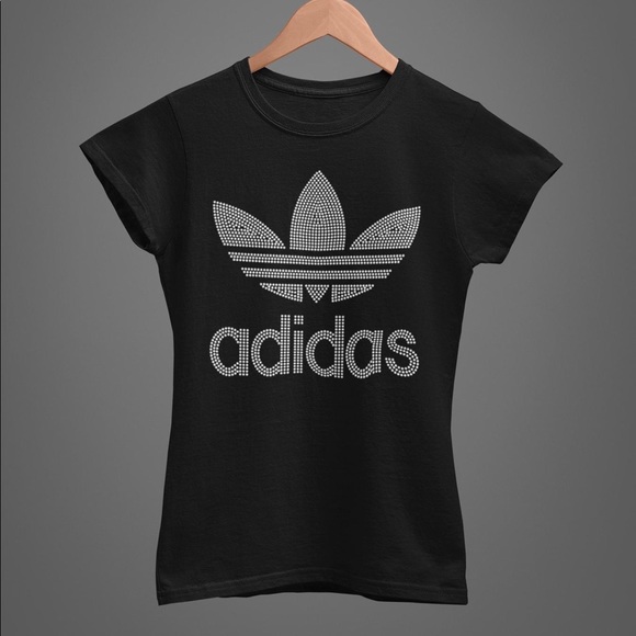 Next Level Apparel | Tops | Adidas Bling Shirt | Poshmark